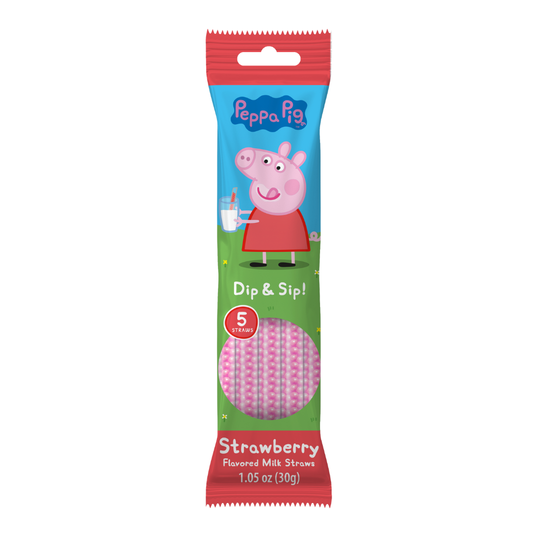 Peppa Pig Dip & Sip Milk Straws Strawberry – Whateverbrands